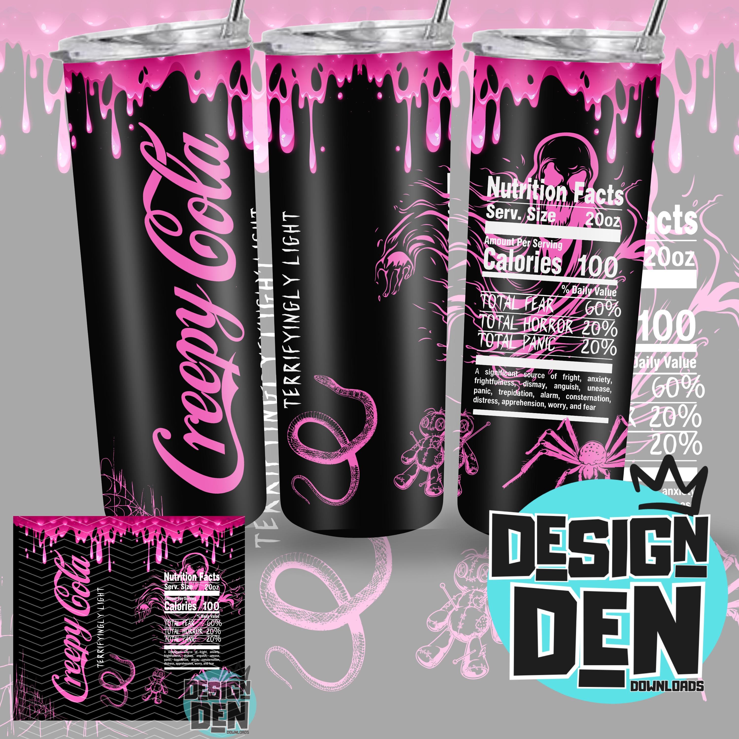 Pink Cola Soda Can, Creepy Diet Cola, Fear Nutrition Facts, Horror Pink ...