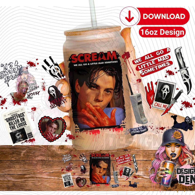 Scream Sticker for Cups - Etsy UK