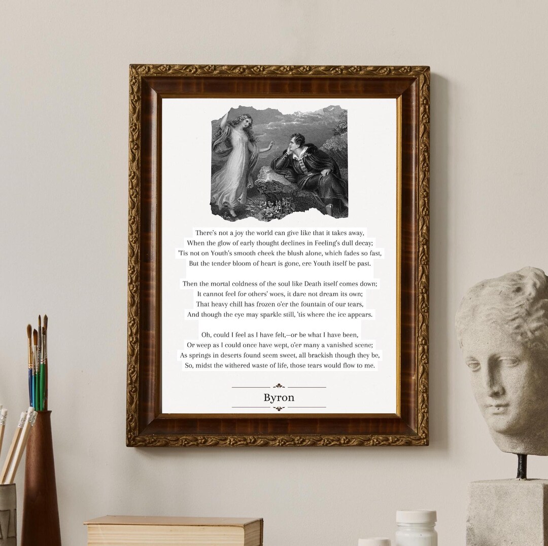 Lord Byron Poem, Literature Poster, Romanticism Prints, Poetry Wall Art ...