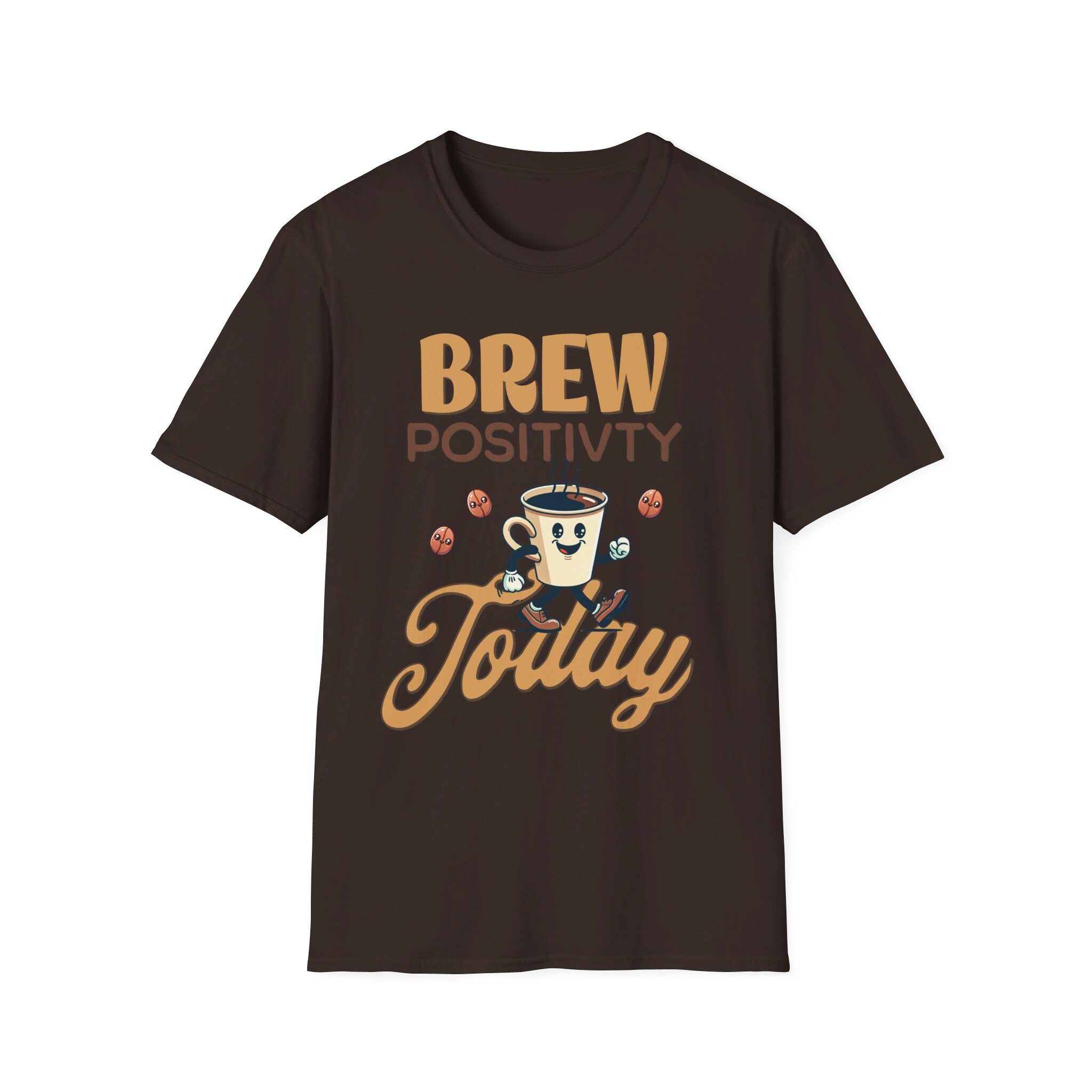 Brew Positivity Mental Health Awareness Retro Trendy Unisex Softstyle ...