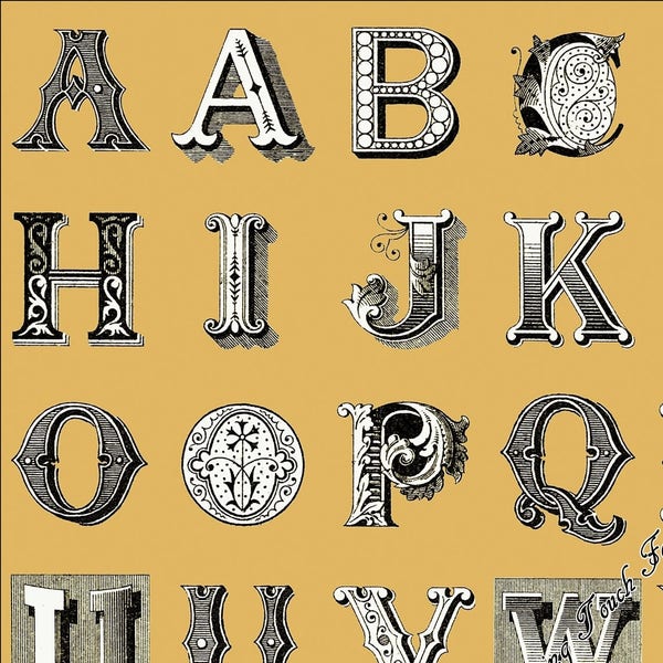 Victorian Alphabet - Etsy