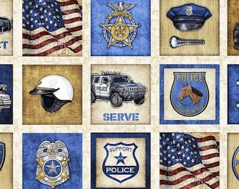 Police fabric | Etsy