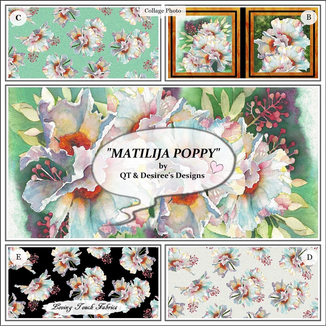 QT, "matilija Poppy", Desiree's Designs, Watercolor Art Design Motif ...