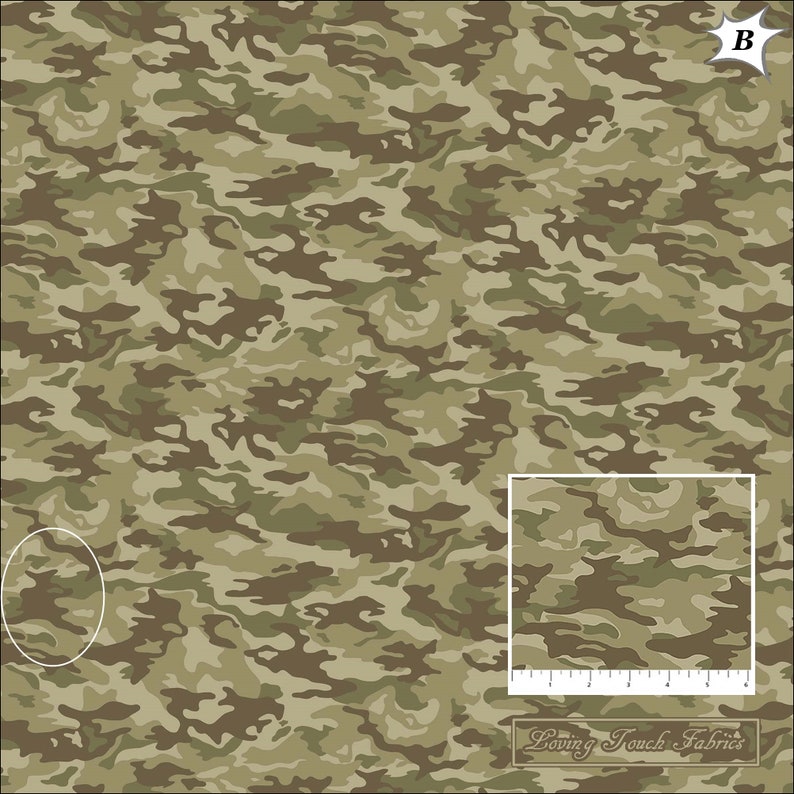 Northcott, "crazy for Camo" Camouflage Military Fabric Collection ...