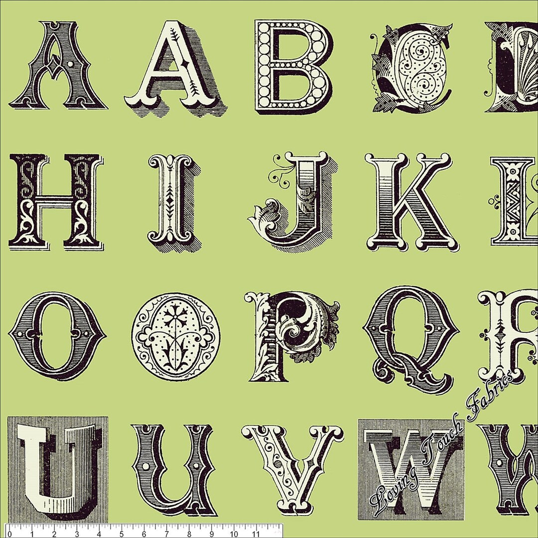 32 Letters QT Frisch "letter Stitch" #24055-H Alphabet Victorian Ornate ...