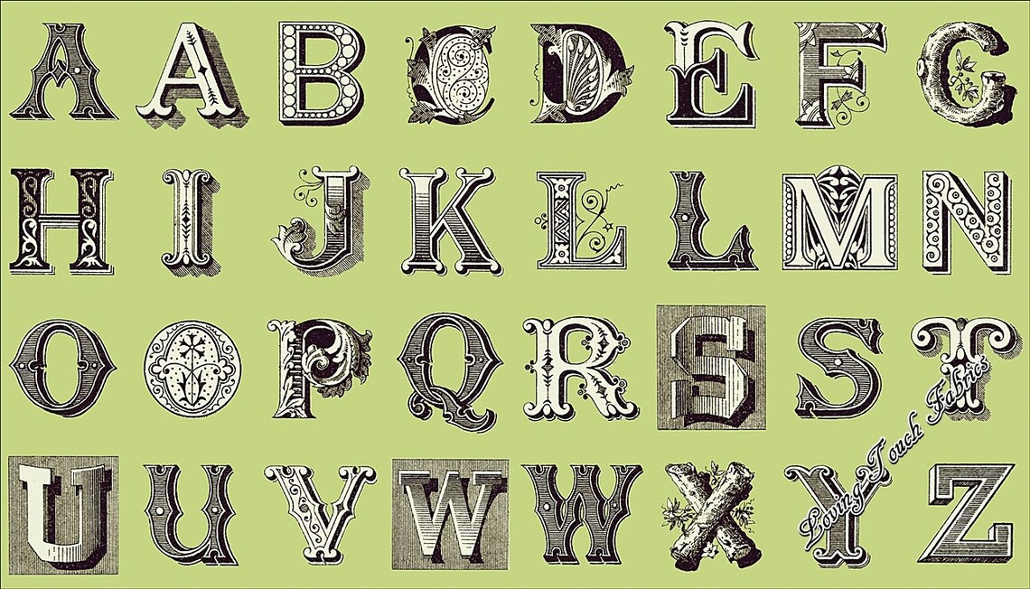 32 Letters QT Frisch letter Stitch 24055-H - Etsy