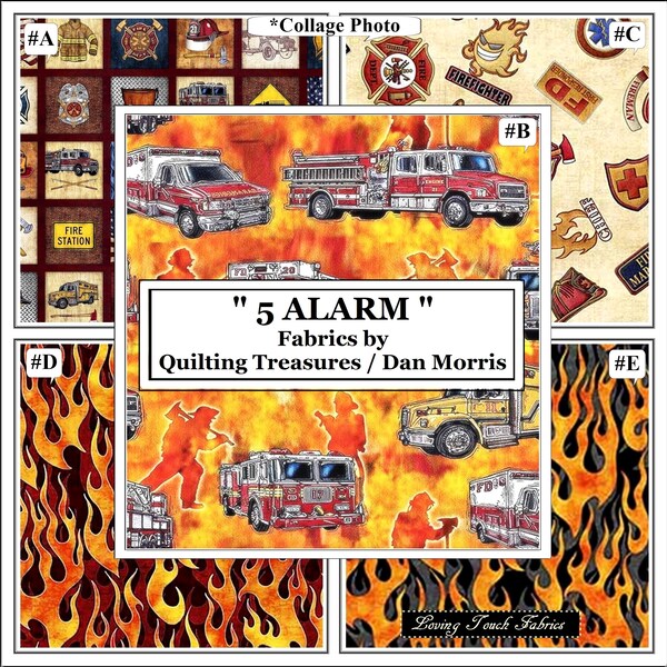 Dan Morris Fabric Fire Trucks - Etsy