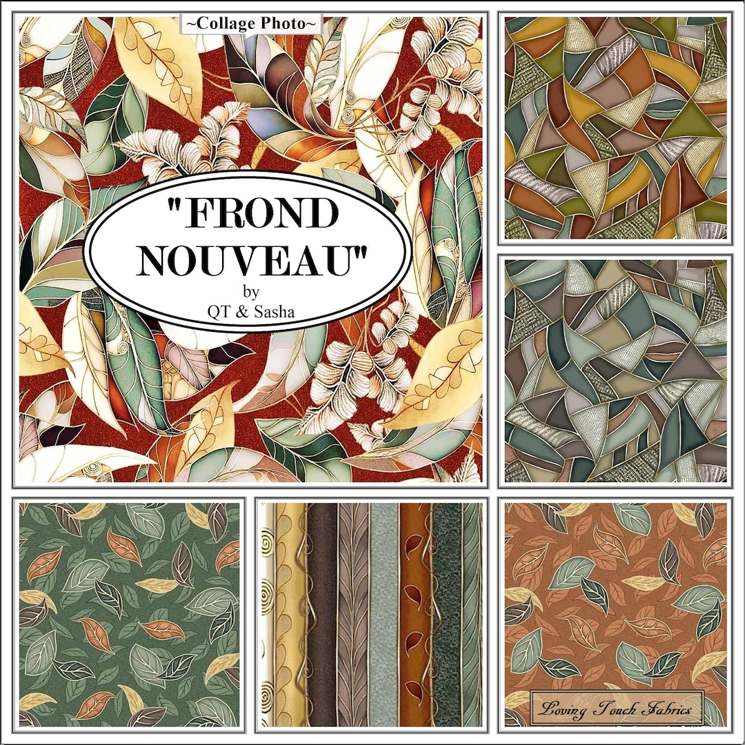 QT, Frond Nouveau, Sasha, Leaves, Fabrics Priced @ 1/2 Yd. - Etsy