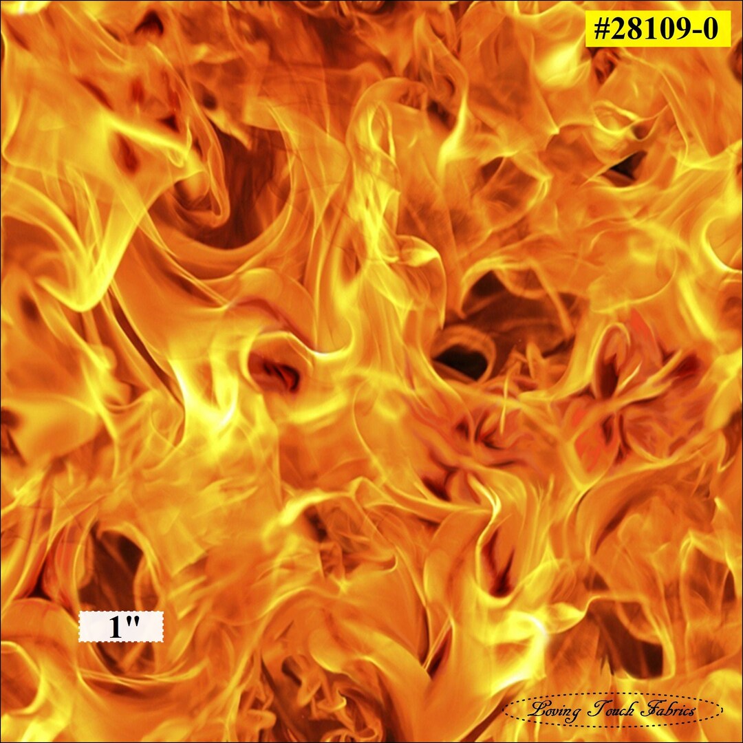 Quilting Treasures "open Air" #28109-0 Flames Fire Fabric Priced per 1/ ...