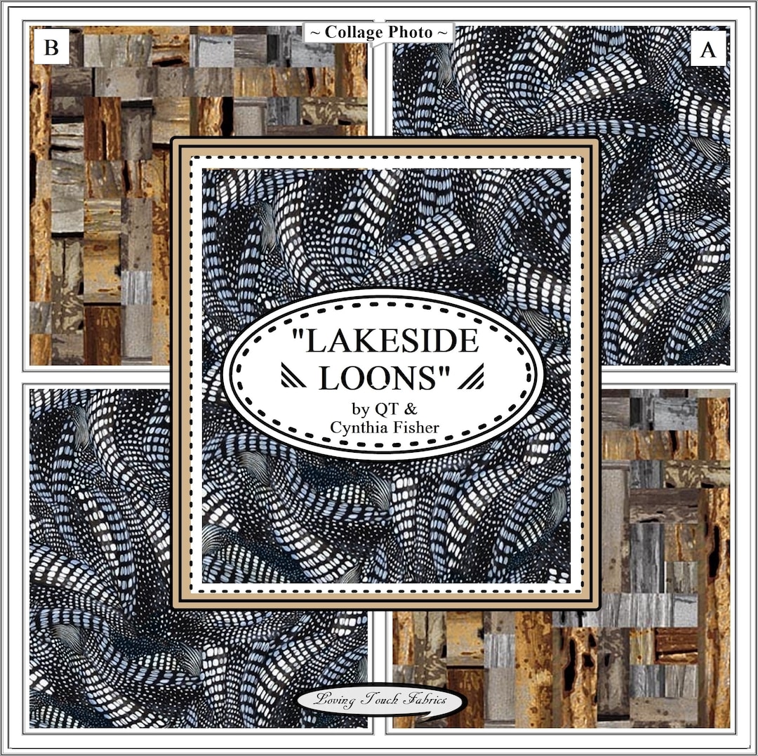 Lakeside Loons QT Cynthia Fisher Duck Back Feathers Wood Collage ...