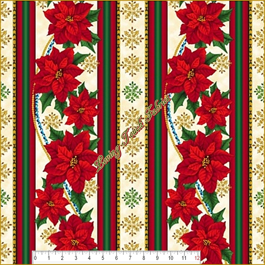 Large Print Quilting Treasures "christmas Splendor" Stripes #1649-23329 ...