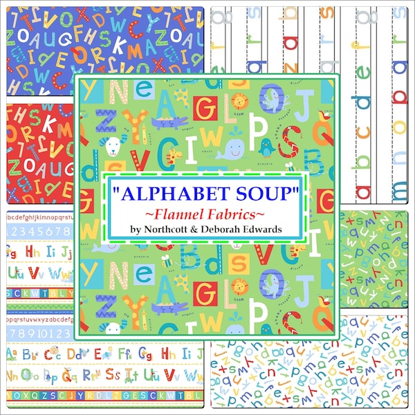 Flannel Alphabet Fabric - Etsy