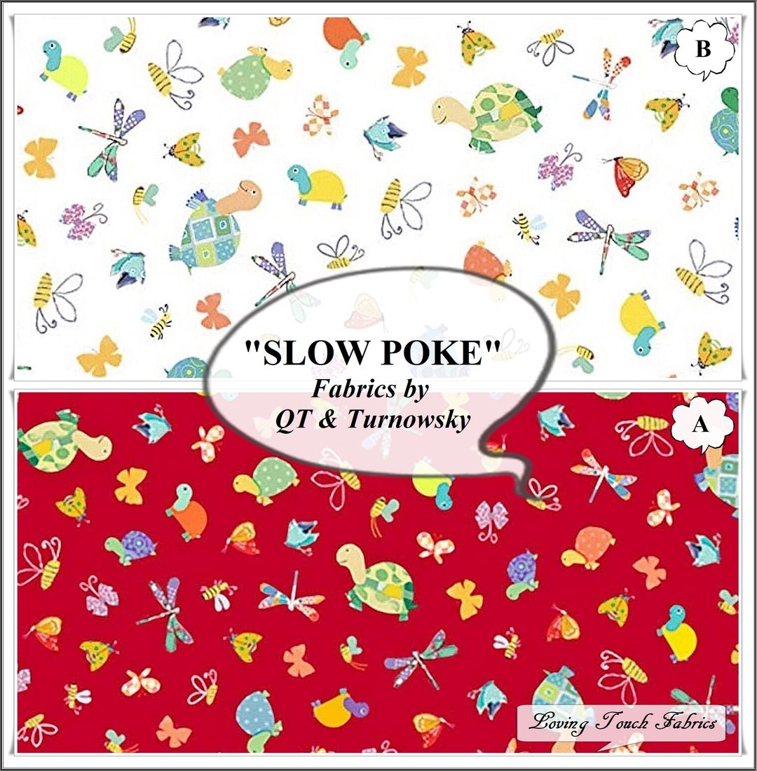 Quilting Treasures, "slow Poke", Miniature Turtles, Insects, Fabrics ...
