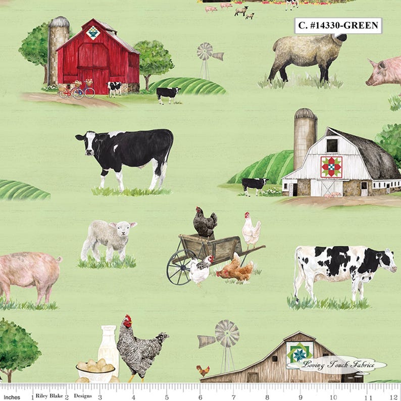 Spring Barn Quilts, Riley Blake, Tara Reed, Barns, Farm Animals ...