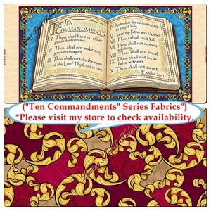 Quilting Treasures & Ivy Lane "the Ten Commandments" 24755-X Bible ...