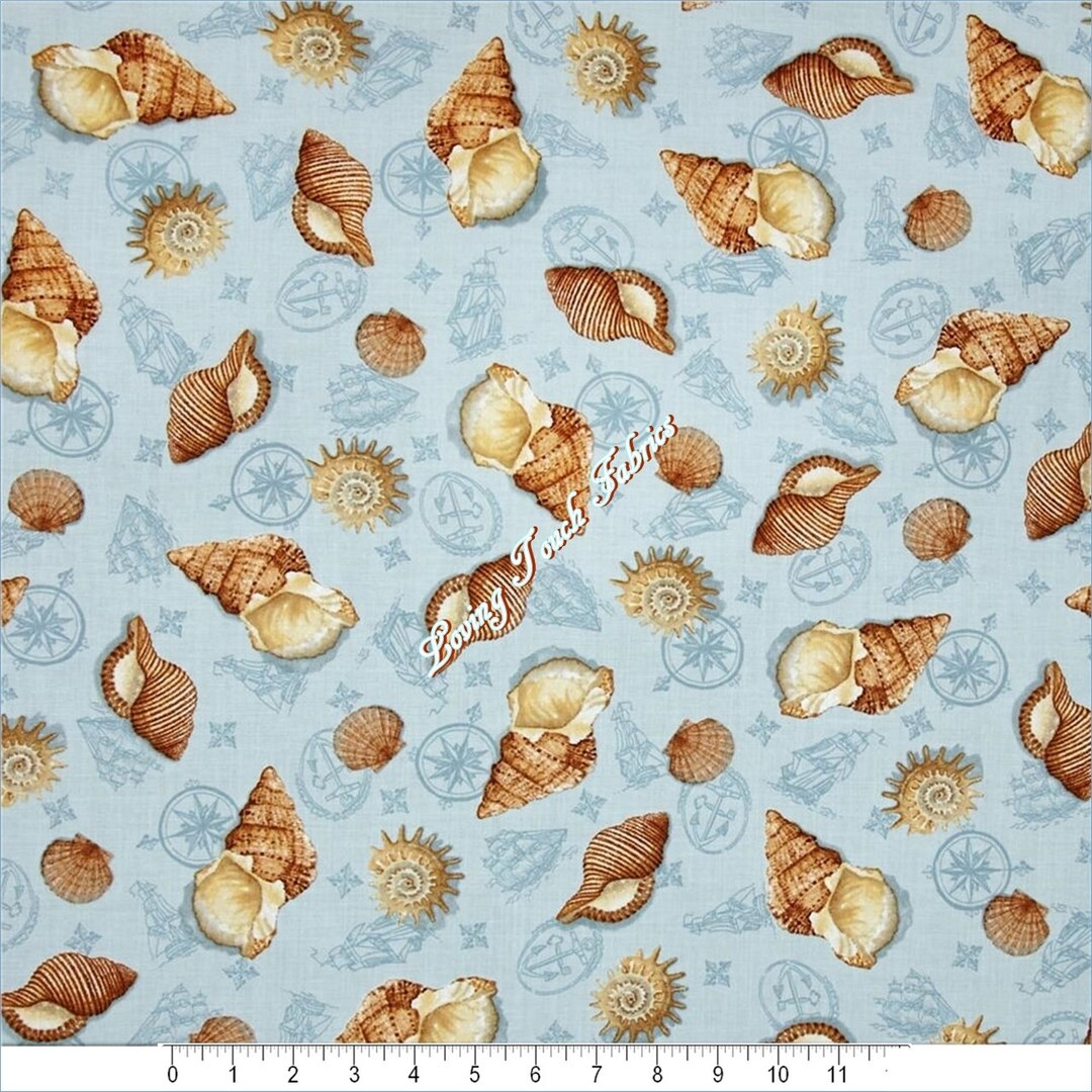 Quilting Treasures /charlene Audrey "sea Treasures" 24475-B Nautical ...