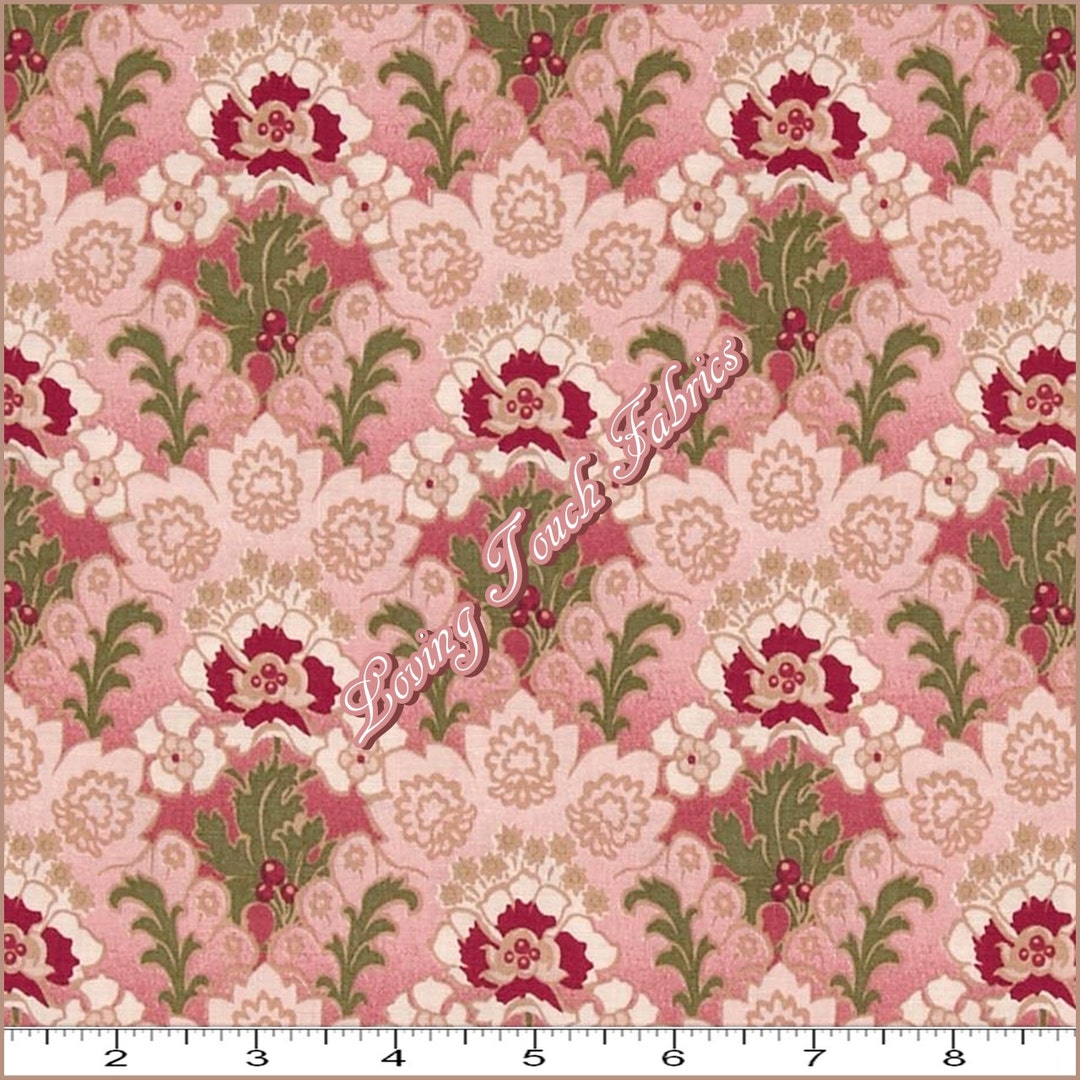 Penny Rose "romancing the Past" #4270 Rose Cotton Fabric 1/2 Yd 18" X ...