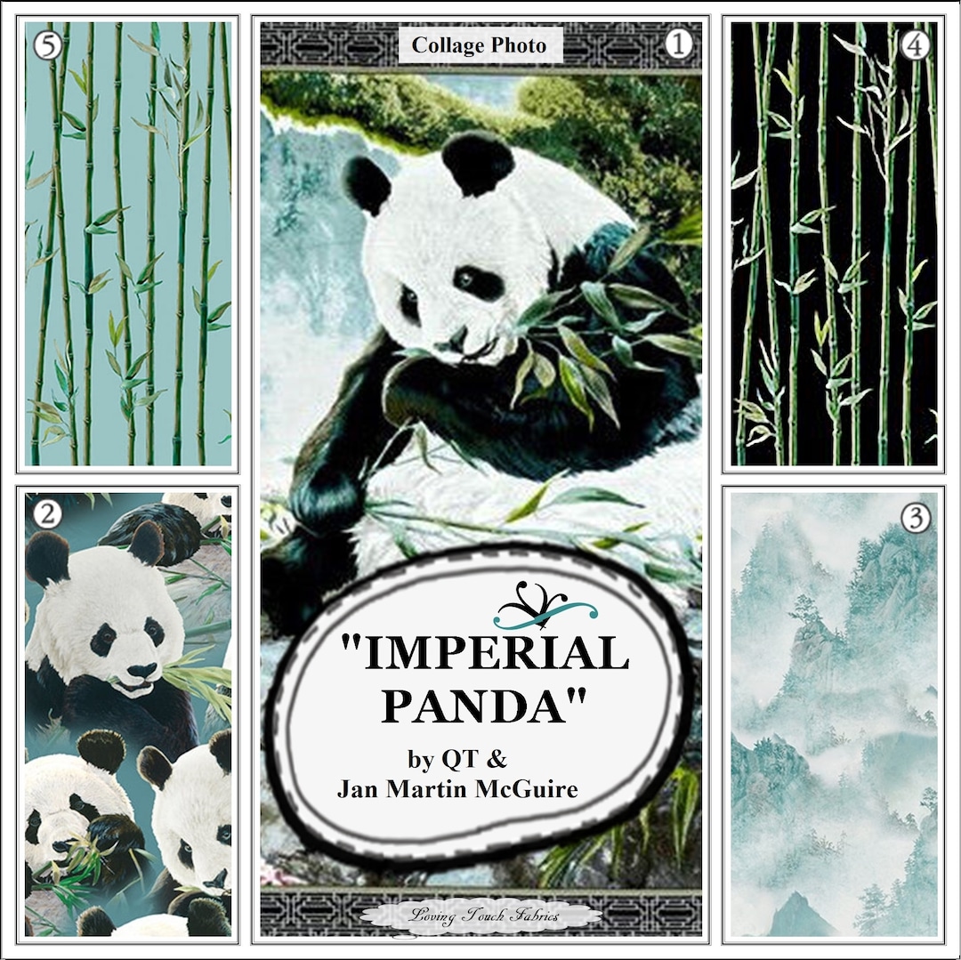 Quilting Treasures, IMPERIAL PANDA, Bears, Bamboo, Fabrics, Priced @ 1/ ...