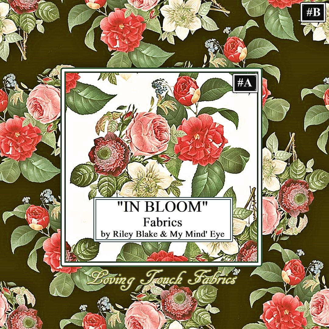 Riley Blake "in Bloom" Floral Roses Bouquets Fabrics Selection - Etsy