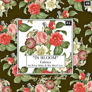 Riley Blake "in Bloom" Floral Roses Bouquets Fabrics Selection - Etsy