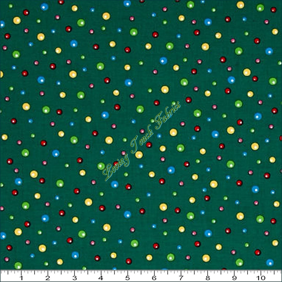 QT "fun With Rudolph" #25884-F Little Polka Dots Fabric (SELECT SIZE ...