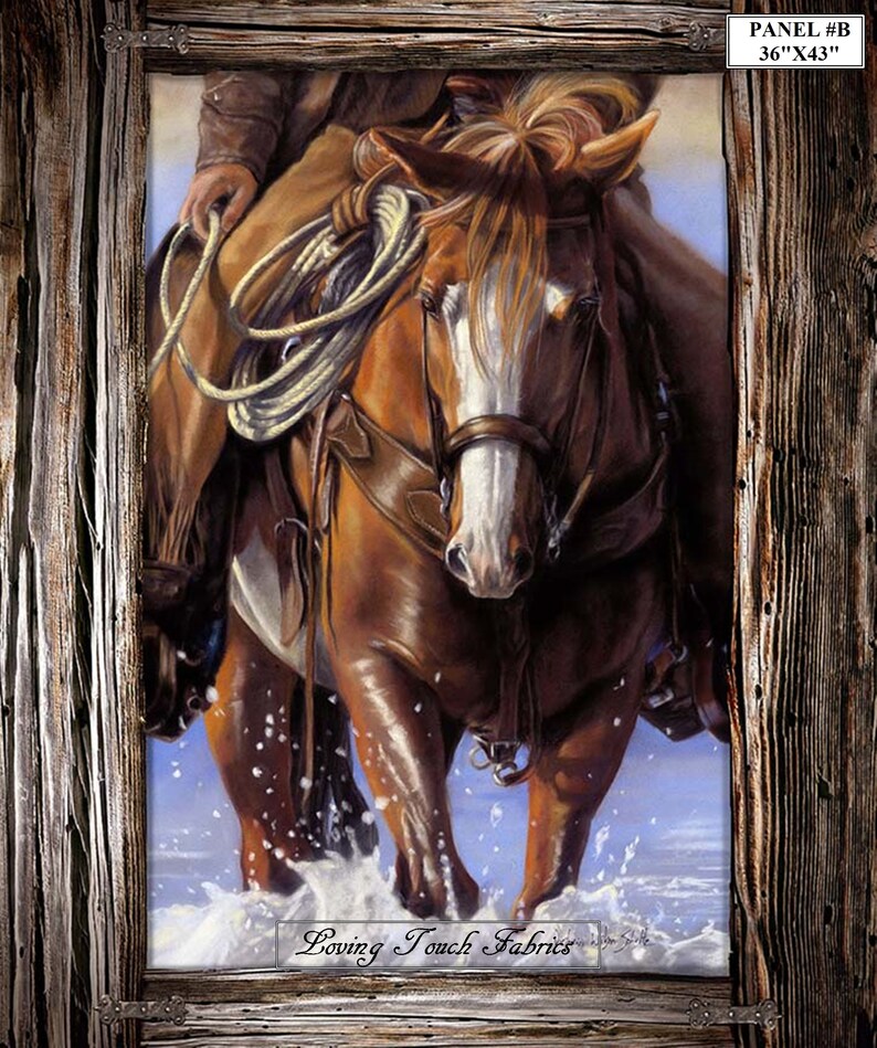 Riley Blake Horsin' Around Western Cowboy | Etsy