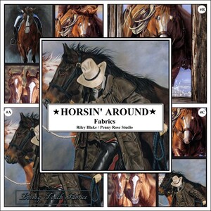 Riley Blake Horsin' Around Western Cowboy | Etsy