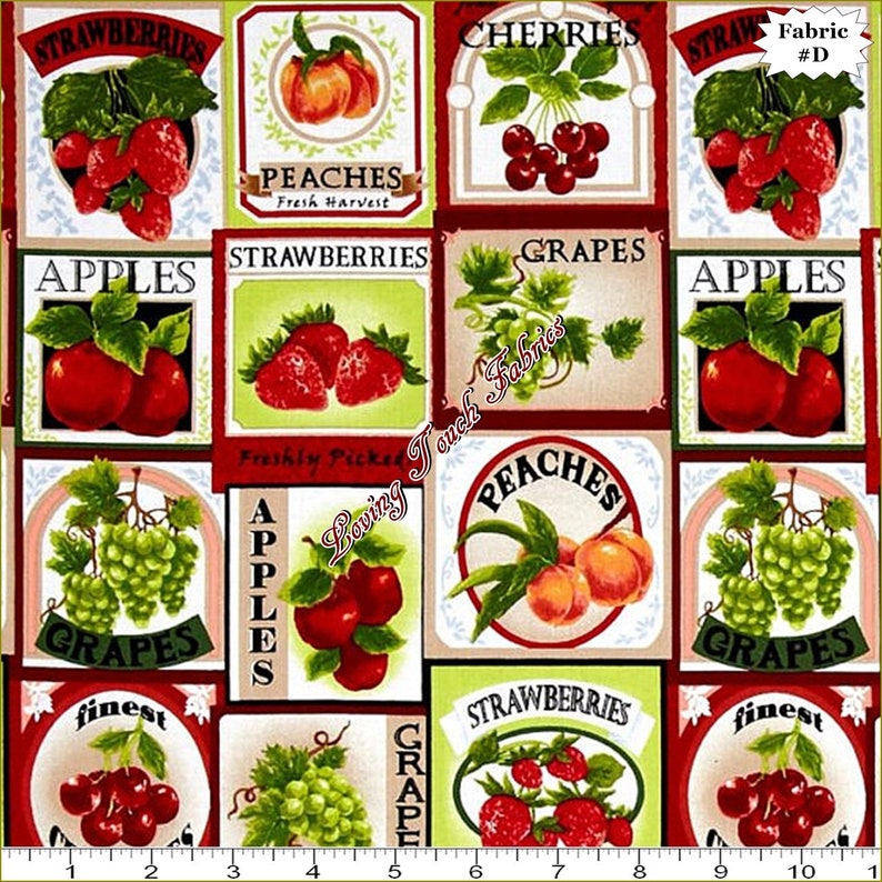 Fabri-quilt "fresh Harvest" Fruit Fabric Collection (selection) - Etsy