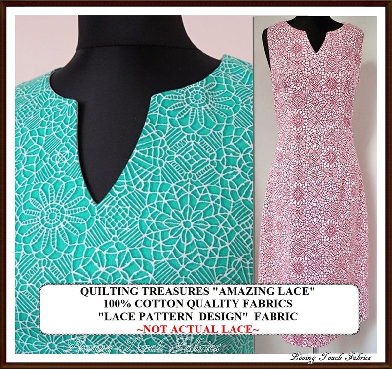 Quilting Treasures amazing Lace Faux Lace 100% | Etsy