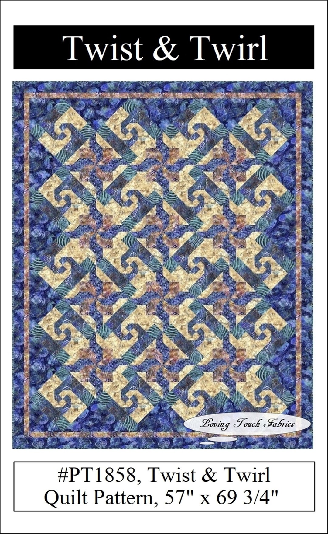 TWIST & TWIRL QT Quilt Pattern PT1858 57" X 69 3/4" - Etsy