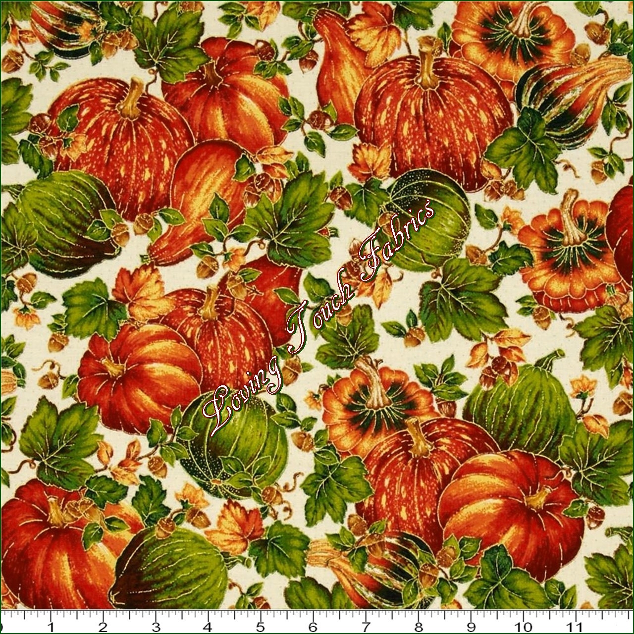 Quilting Treasures, Studio 8, "abundance", #23938-E, Metallic, Harvest ...