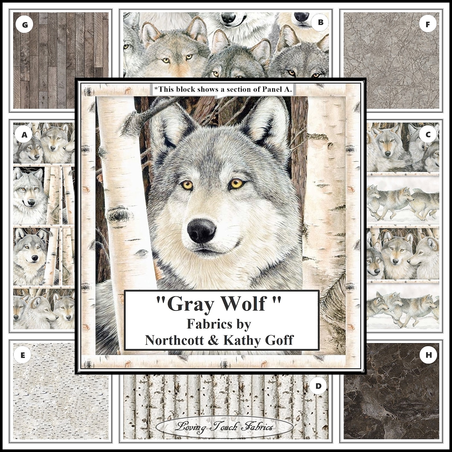Northcott, Kathy Goff, "gray Wolf", Fabric Selection - Etsy