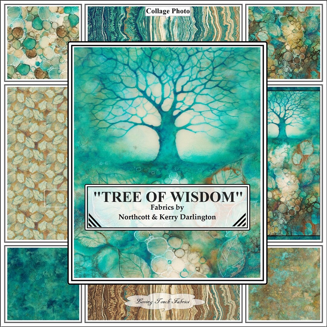 Tree of Wisdom Northcott Kerry Darlington Tree Leaves Fabrics - Etsy