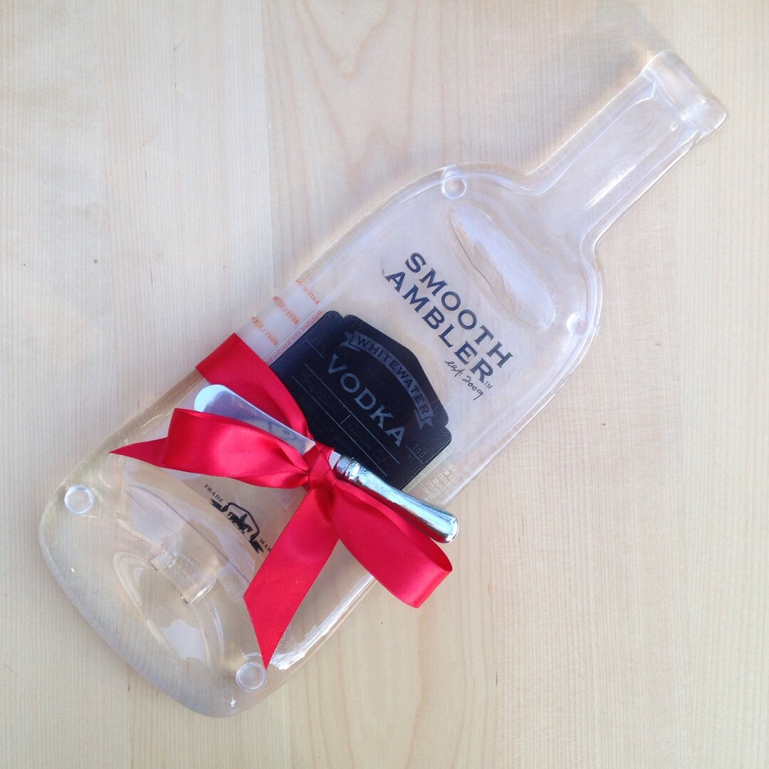 Smooth Ambler Whitewater Vodka Melted Bottle Cheese Plate / Flattened ...