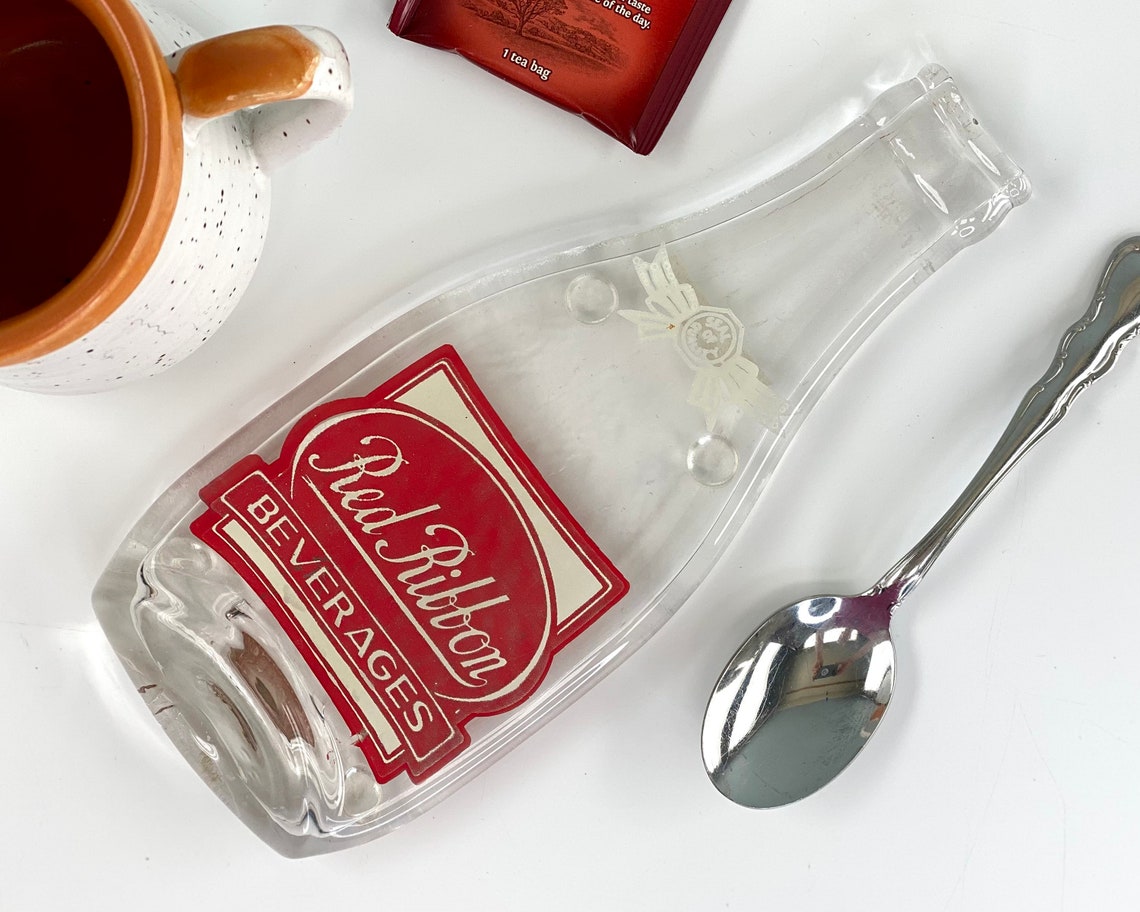 Vintage Soda Bottle Red Ribbon Beverages Natrona PA by - Etsy