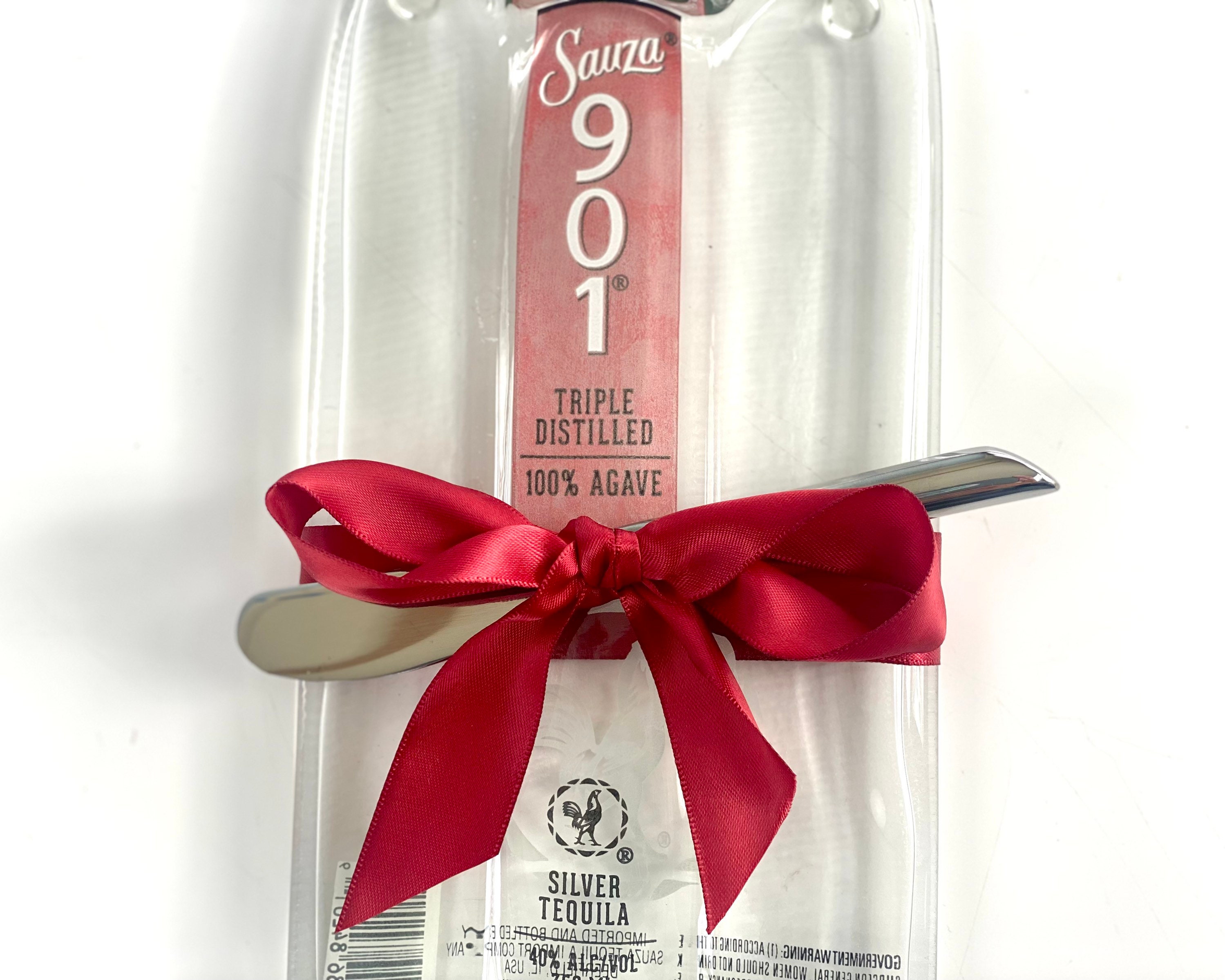 Sauza 901 Tequila Melted Bottle Cheese Tray, Flattened Bottle Spoon ...