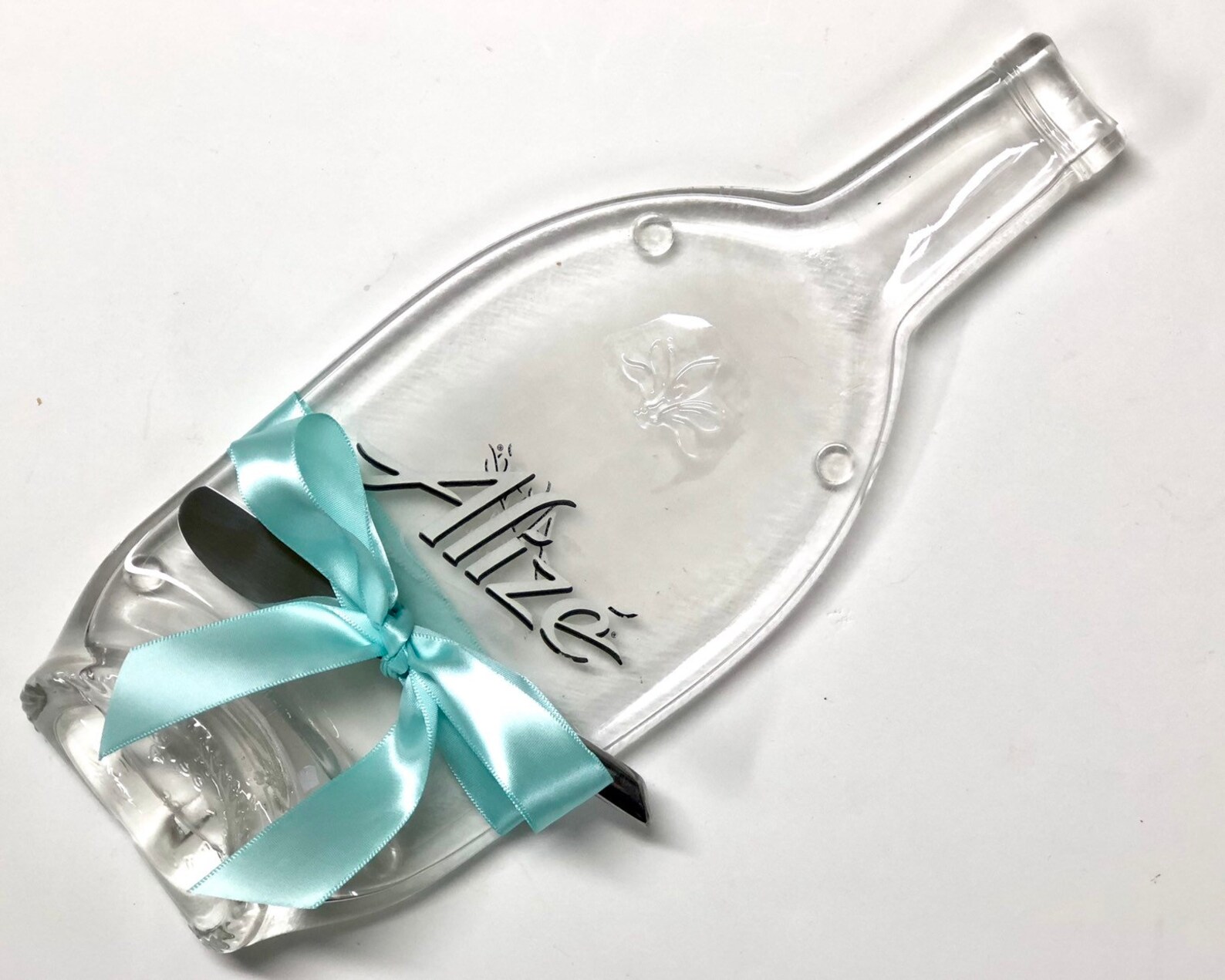Alize Flattened Bottle Cheese Tray Recycled Glass Spoon Rest - Etsy Alize Flattened Bottle Cheese Tray Recycled Glass Spoon Rest - Etsy