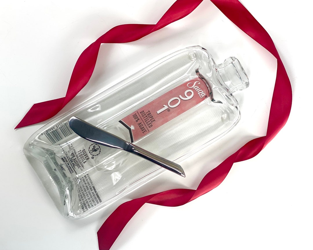 Sauza 901 Tequila Melted Bottle Cheese Tray, Flattened Bottle Spoon ...