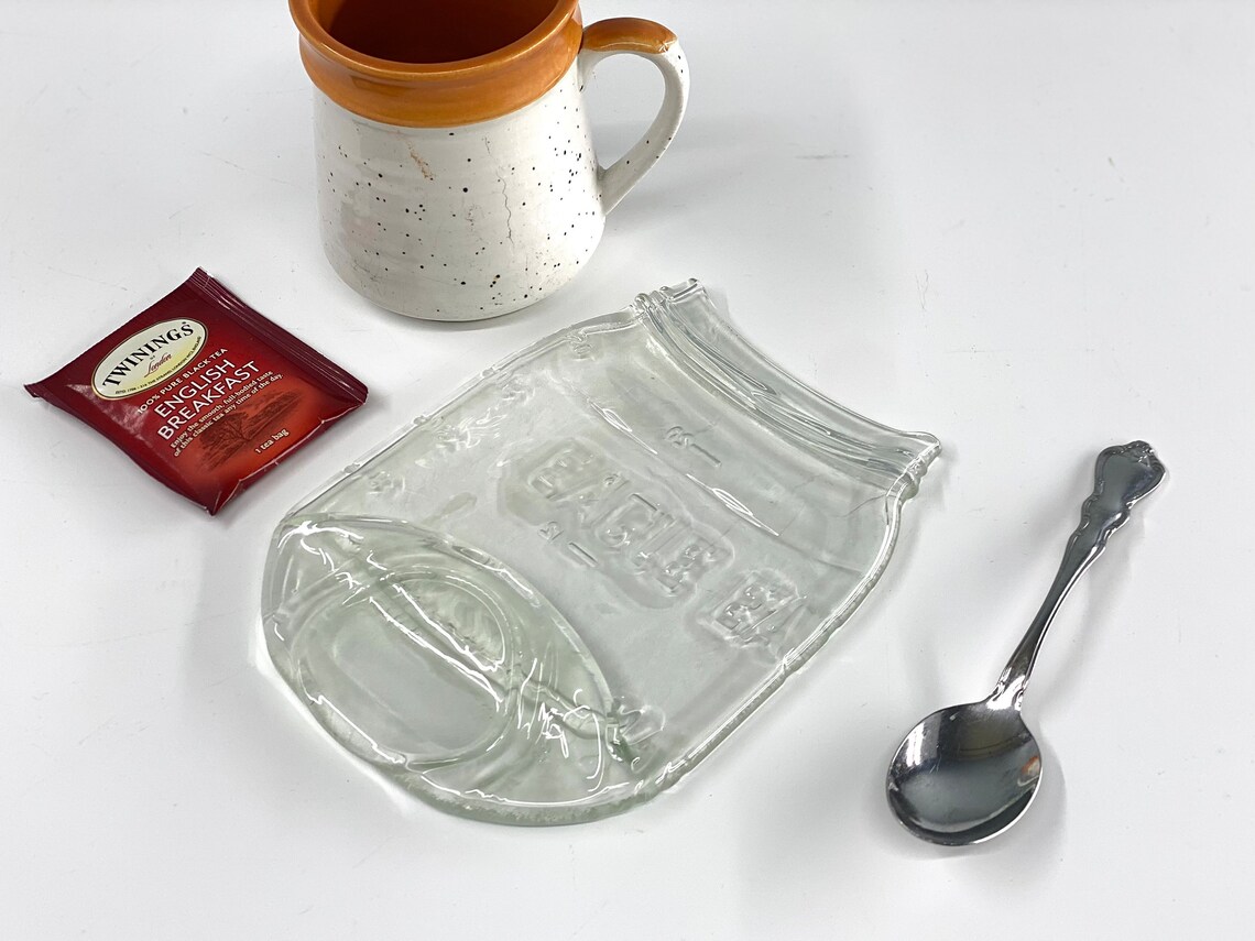 Big Melted Eagle Mason Jar Spoon Rest, Large Clear Glass Ball Jar Spoon ...