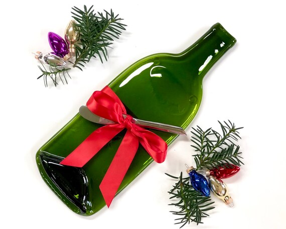 Bandeja de queso de Navidad botella derretida de vino y queso | Etsy España