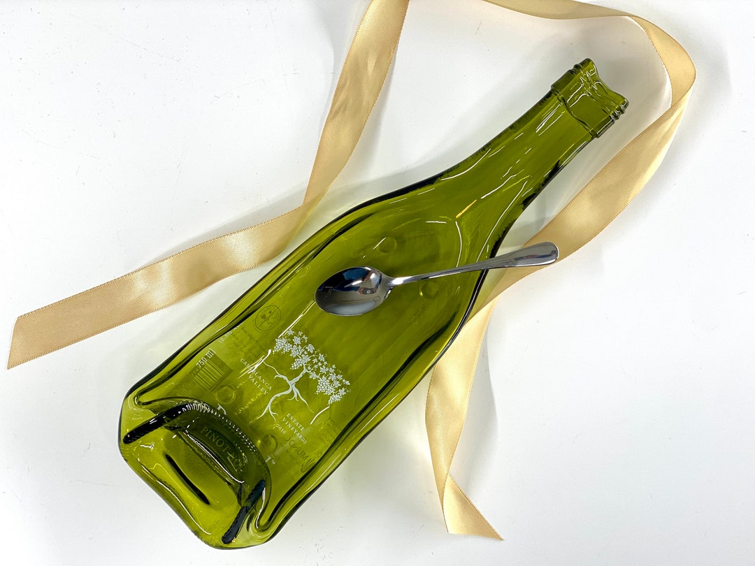 Root 1 Pinot Noir Melted Bowl Shape Wine Bottle, Large Spoon Rest, Dip ...