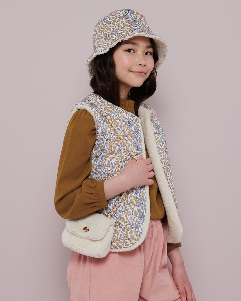 Girls Vest, Liberty of London Teddy Vest, Reversible Teddy Vest With ...