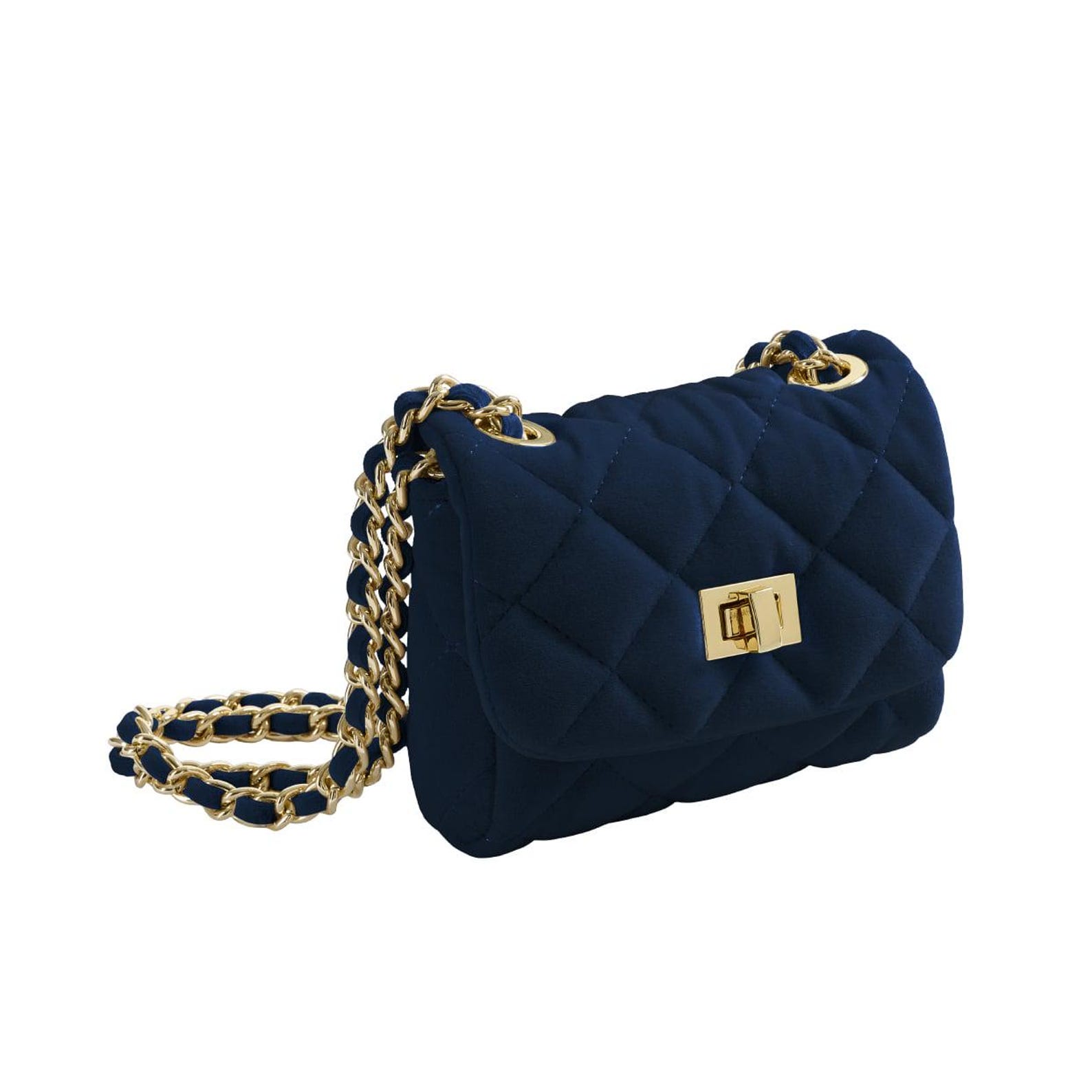 Small Velvet Quilted Cross Body Bag, Quilted Hand Bag, Kids Girls ...