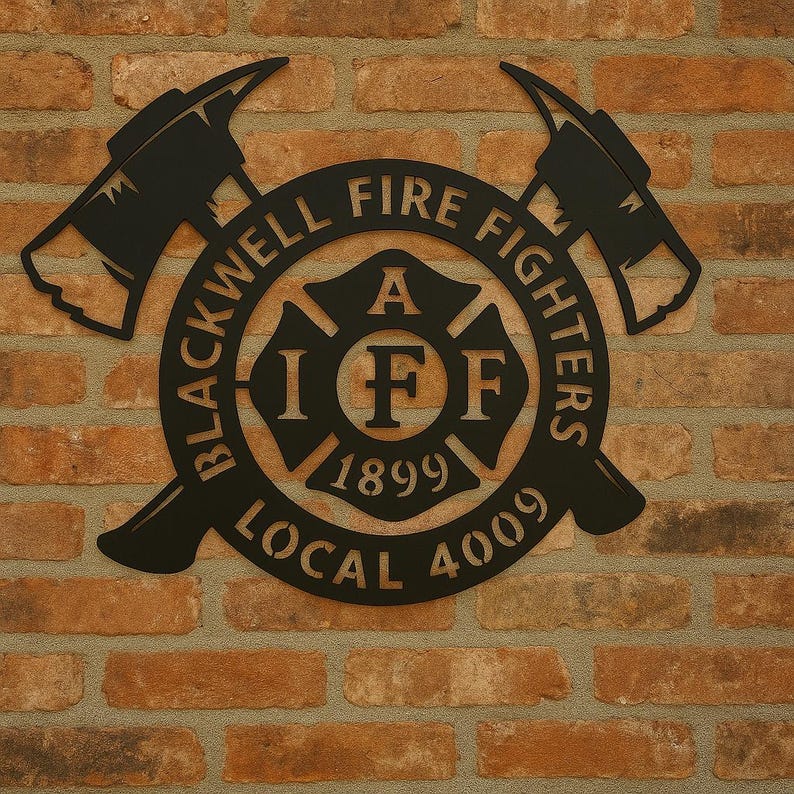 Metal Firefighter Sign, Custom Metal Sign, Firefighter Gift, Fireman ...