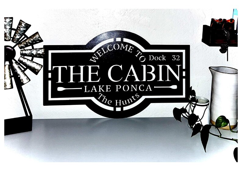Personalized Metal Cabin Sign, Personalized Gift, Family Name Sign ...