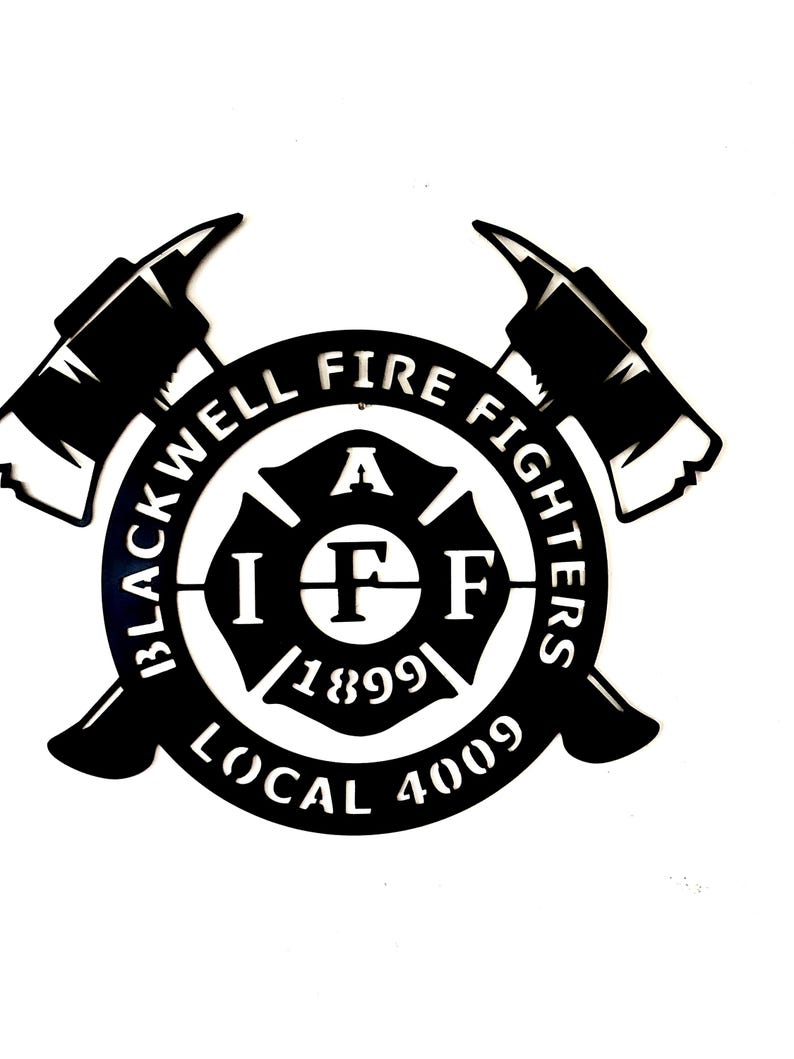 Metal Firefighter Sign, Custom Metal Sign, Firefighter Gift, Fireman ...