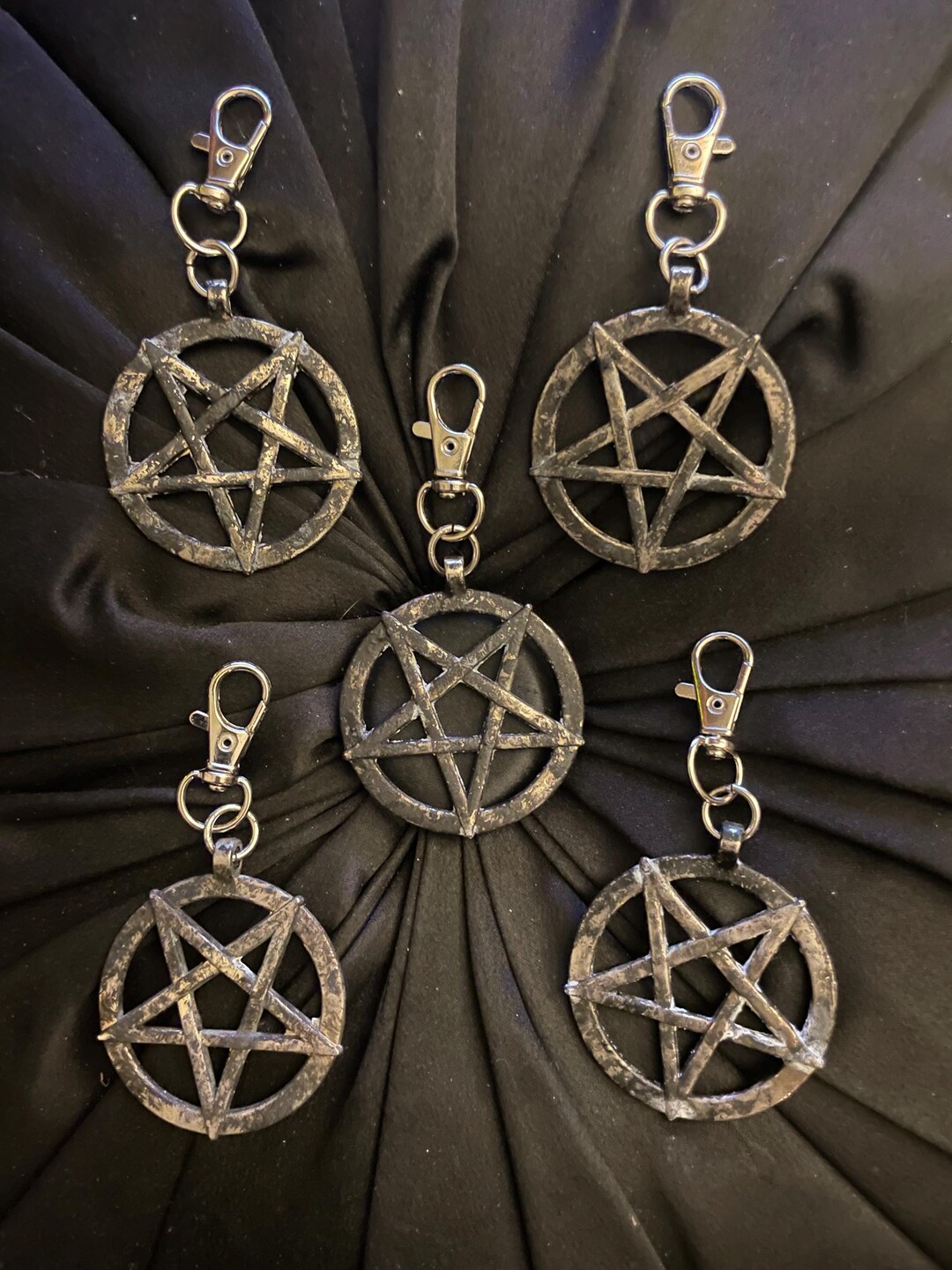 10 Black Doom Witch Pentagram Adornments for Marilyn Medusa Belts, Bibs ...