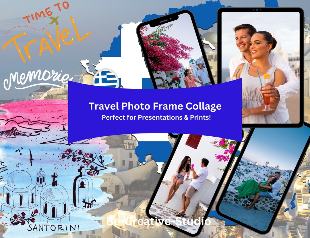 Custom Travel Photo Collage Family Vacation, Solo Travel, Kids Memory ...