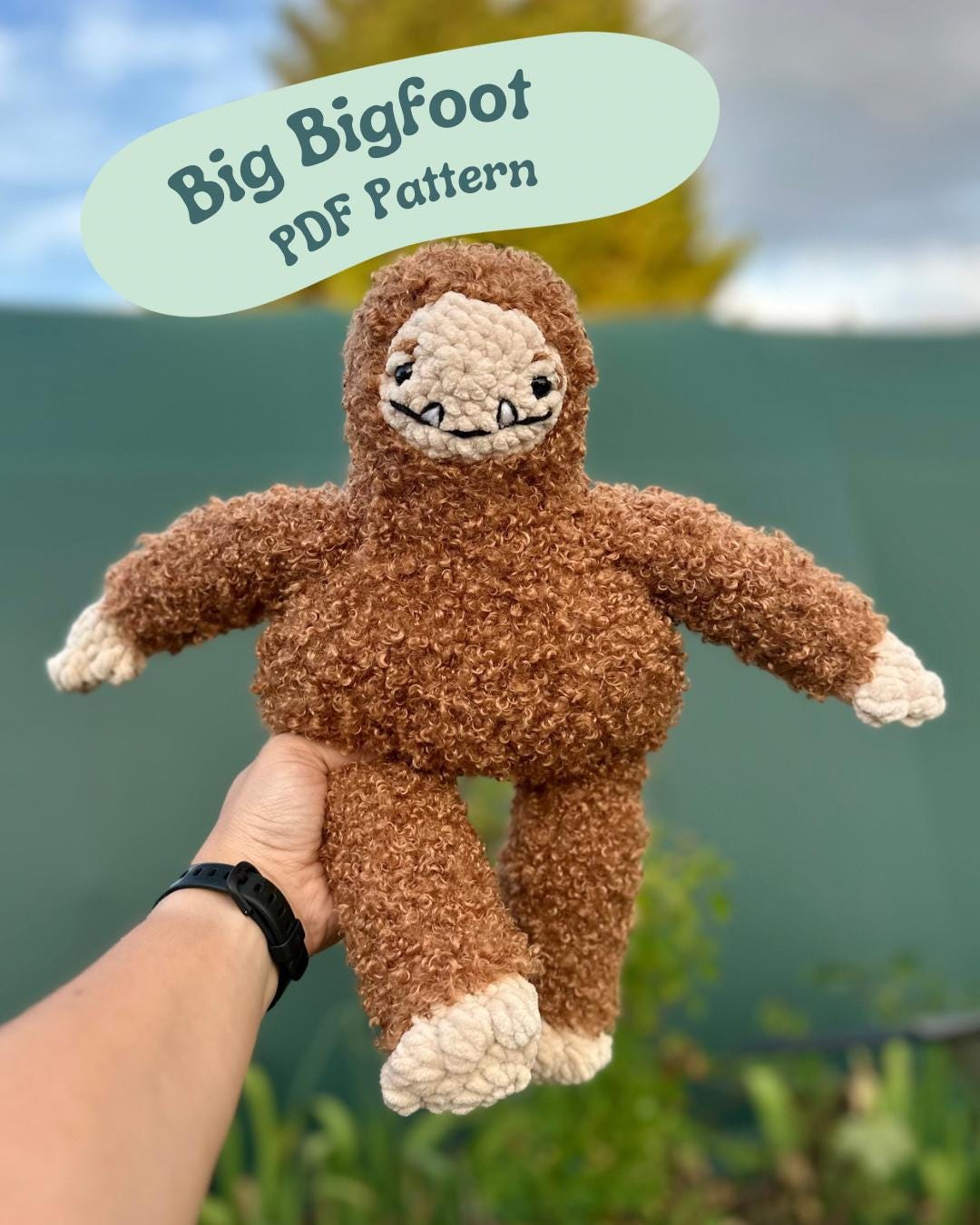 Bigfoot Crochet Pattern PDF, Big Bigfoot Crochet Pattern, Crochet ...