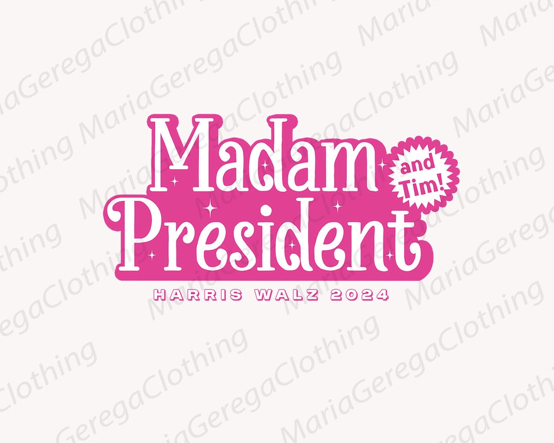 Madam President Png, Kamala Harris 2024, Barbie Inspired, Feminine ...